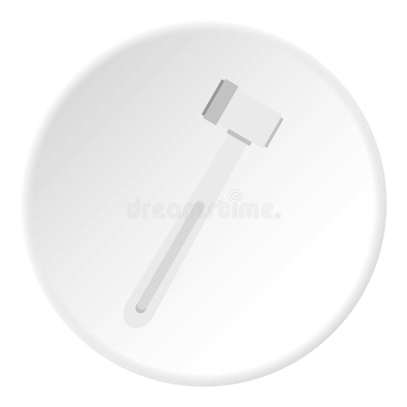 Medical hammer icon circle stock vector. Illustration of metal - 95433368