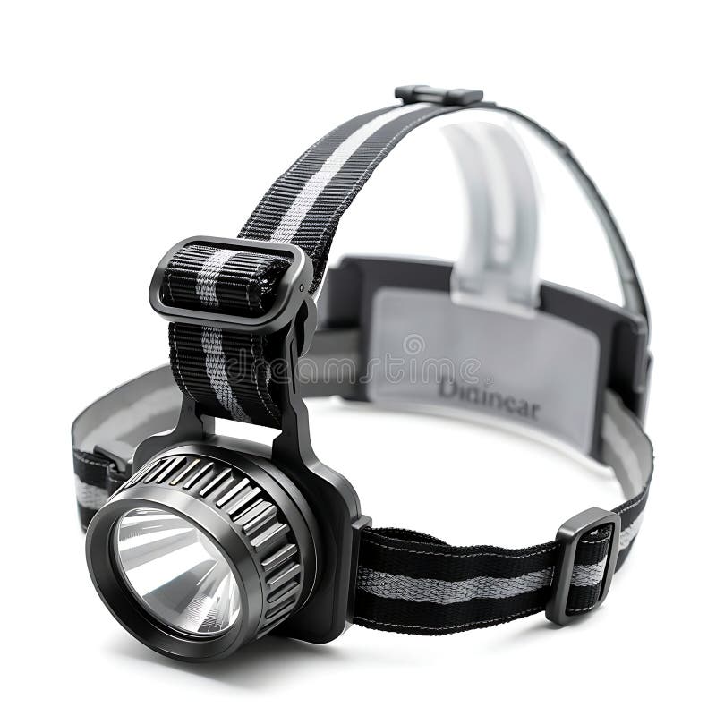 A Medical Headlamp with an Adjustable Strap, Isolated on a White ...