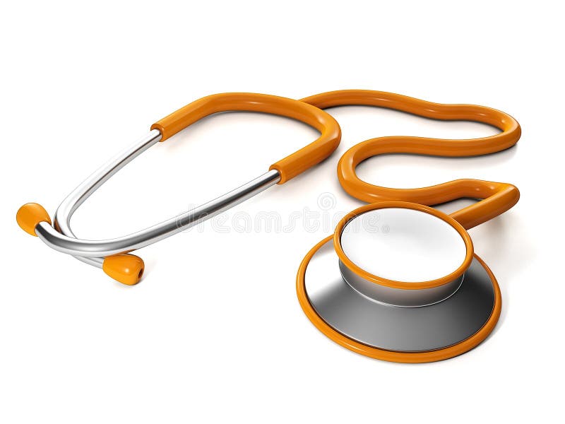 Medical Headphones on White Backgroun Stock Illustration - Illustration ...