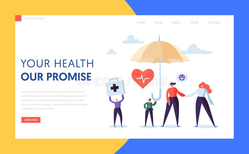 Health Insurance Concept Vector Medical Care Illustration Landing