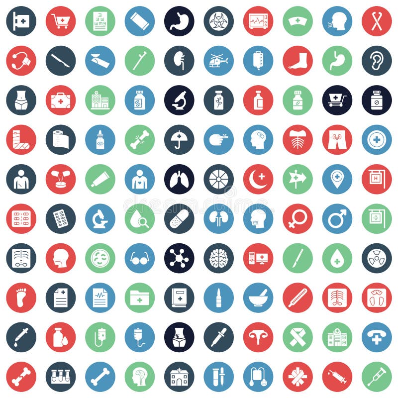 Medical and Health Vector Icons Set Fully Editable Stock Vector ...