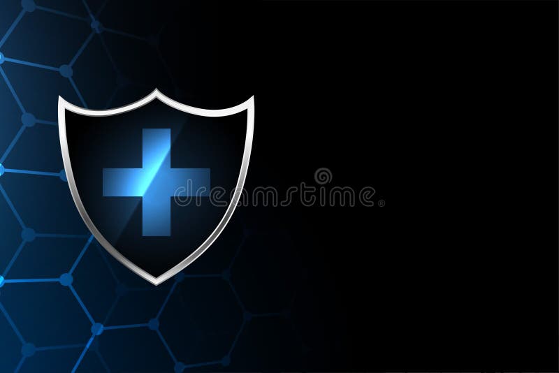 Medical Healthcare Shield Sign with Text Space Stock Vector ...