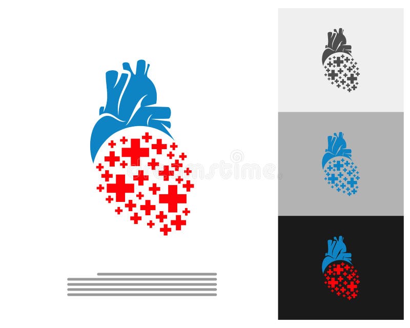 Medical Heart Logo Vector Template, Creative Human Heart Logo Design ...