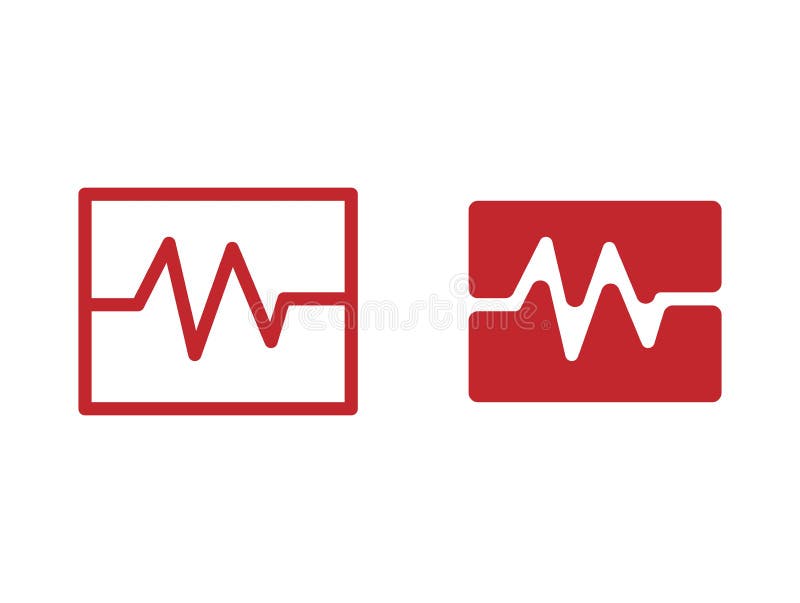 Medical Heart Pulse Icon - Vector Transparent Background Stock Vector ...