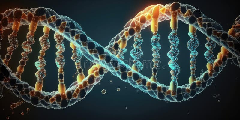 Medical Helix of DNA in Multiple Colors Stock Illustration ...