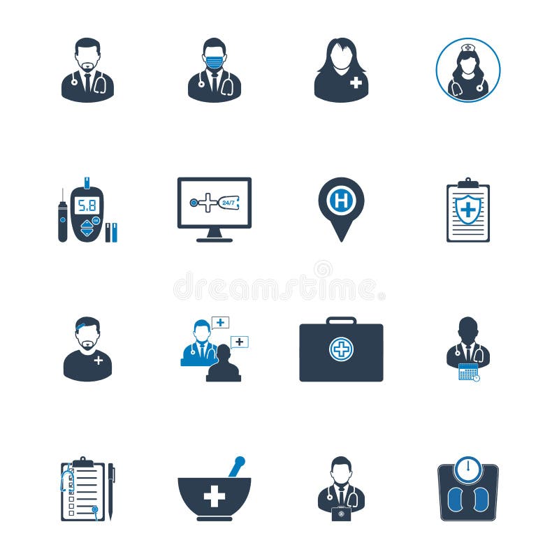 Medical Help Icon set. stock vector. Illustration of weight - 175646977