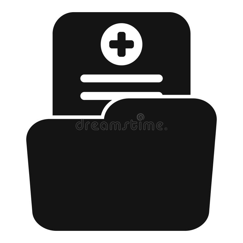Medical History Folder Icon Representing Patient Data Stock ...