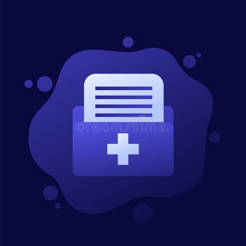 Medical History or Patient File Vector Icon Stock Vector - Illustration ...