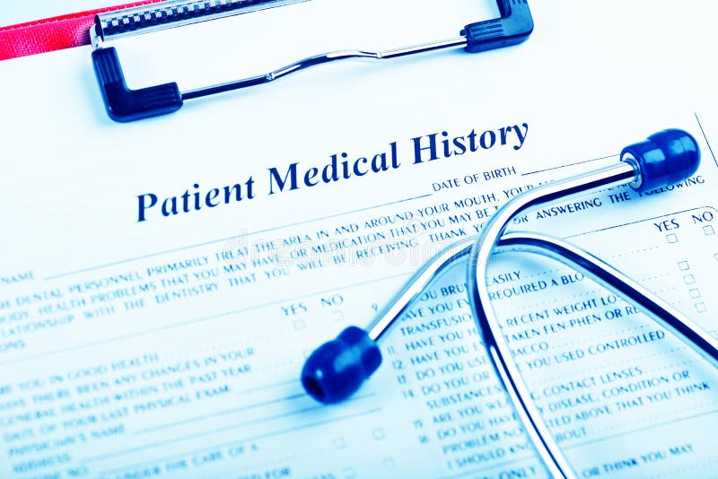 Medical History with Stethoscope Stock Photo - Image of clinic, note ...