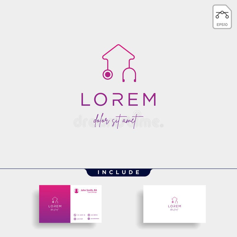 Medical Home Logo Vector Design Icon Sign Stock Vector - Illustration ...