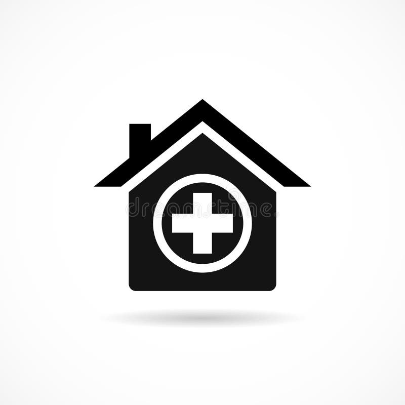 Medical House Vector Icon. Hospital Building Vector Icon Stock Vector ...