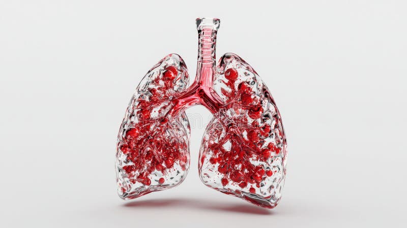 Medical Human Lung Model Displayed on a White Background Stock Photo ...
