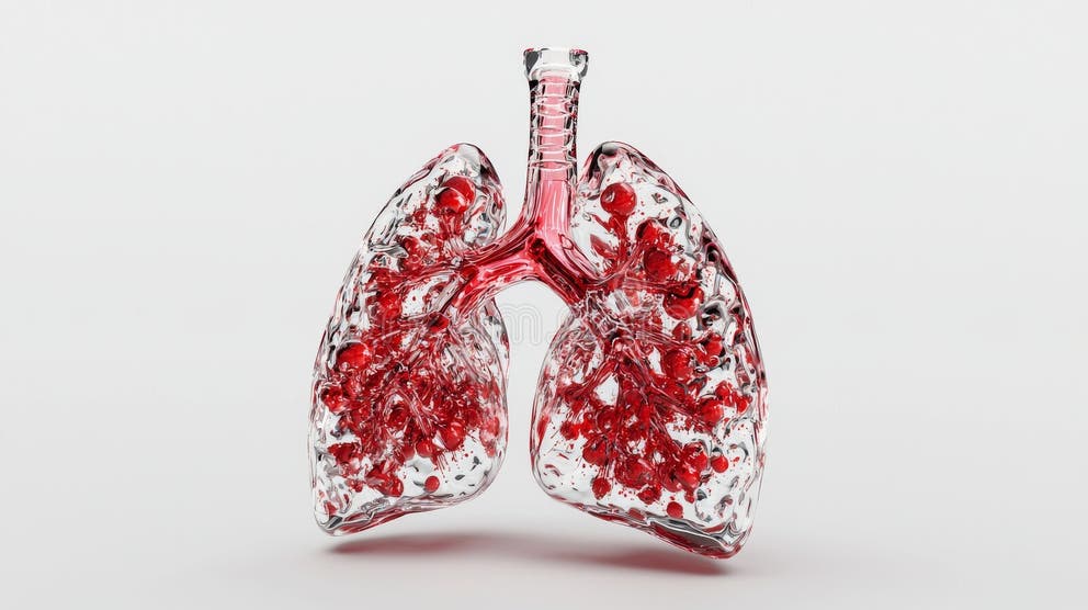 Medical Human Lung Model Displayed on a White Background Stock Photo ...
