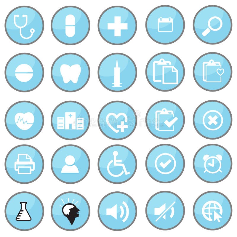 Medical Icon in Blue Circle Stock Vector - Illustration of dentist ...