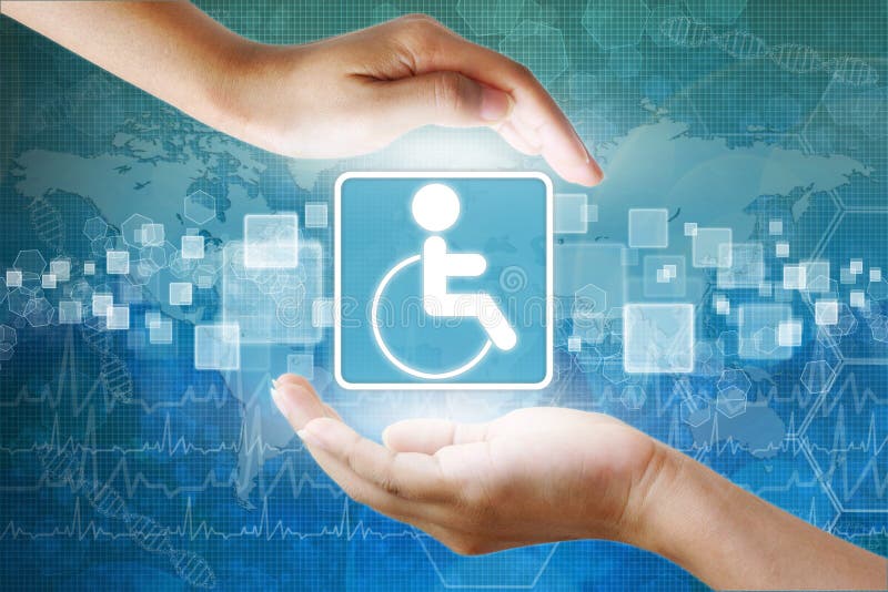 Disabled symbol in hand stock photo. Image of accident - 30166264