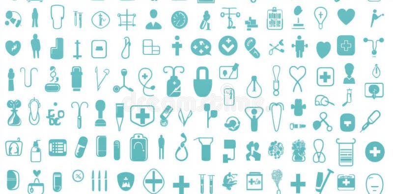 Medical Icon Seamless Pattern Stock Image - Image of repetitive ...