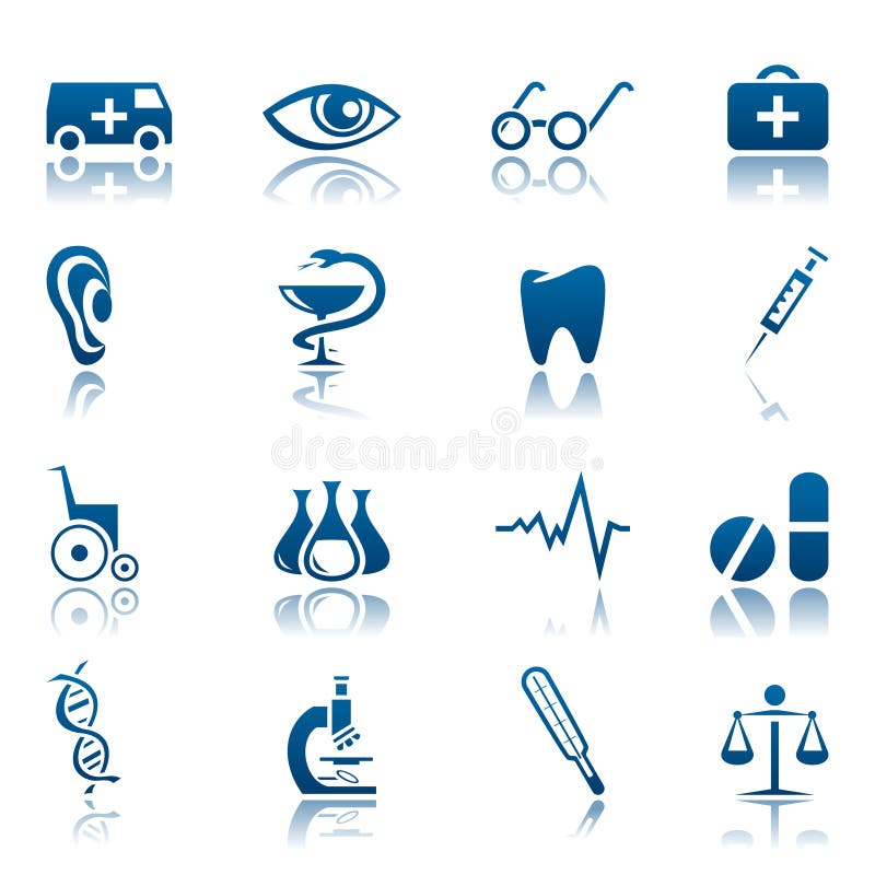 Medical icon set editorial stock photo. Illustration of silhouette ...