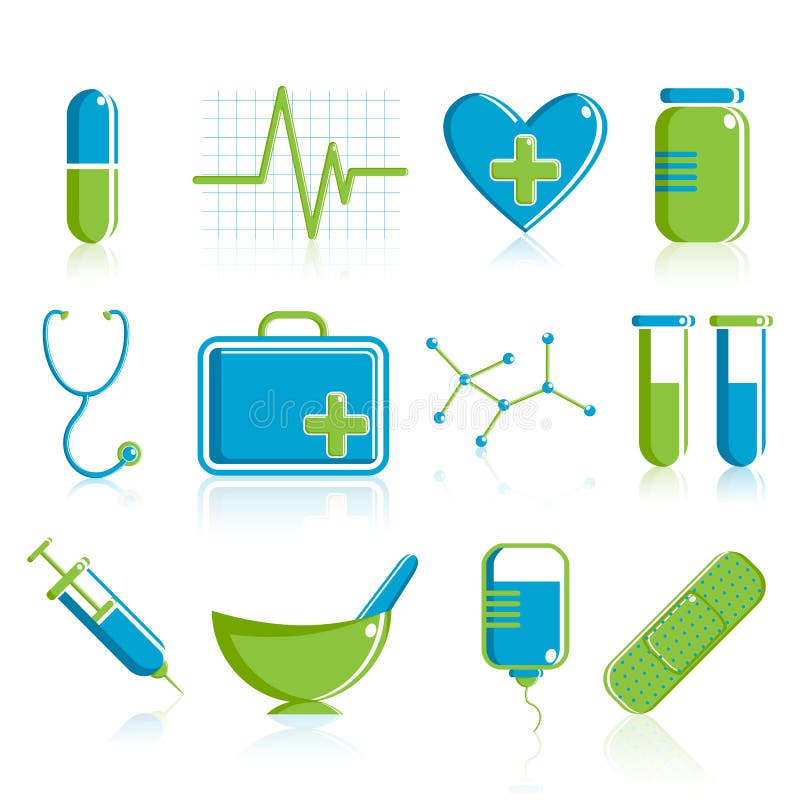 Medical icon set stock vector. Illustration of nurse - 16033800