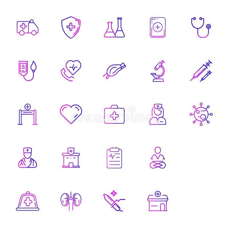 Medical Icons Representing Healthcare Services Etc Stock Illustration ...