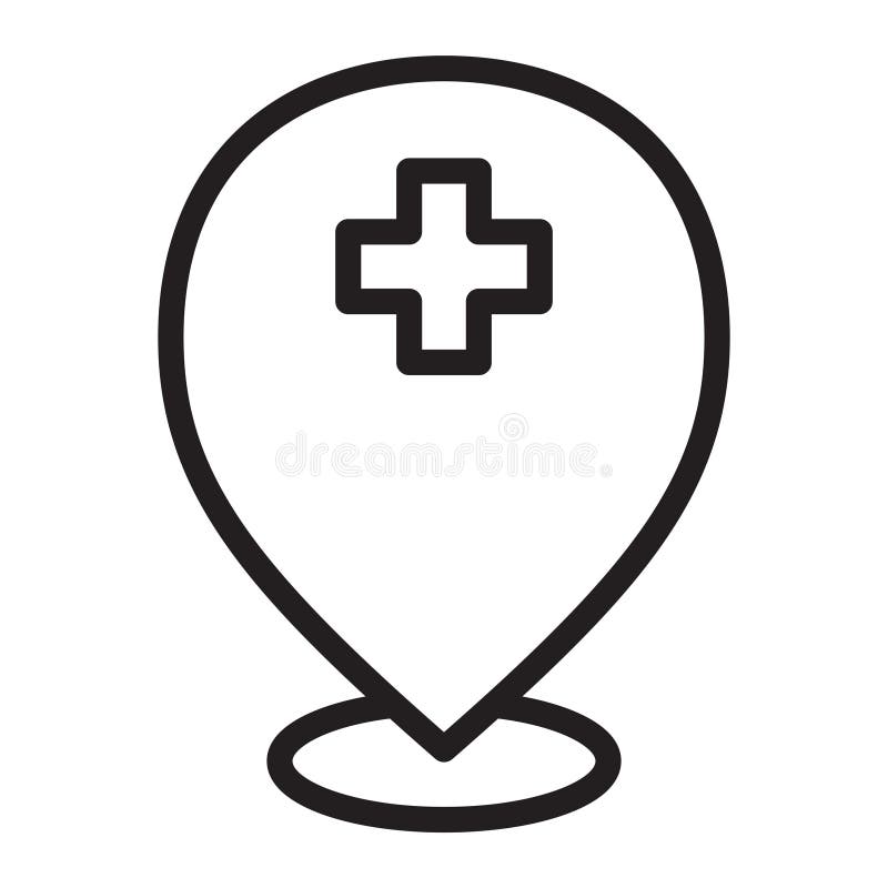 Hospital Place stock vector. Illustration of element - 100161231