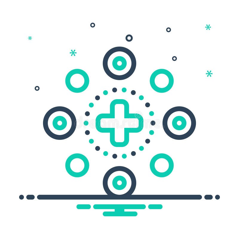 Mix Icon for Medical, Therapy and Health Stock Vector - Illustration of ...