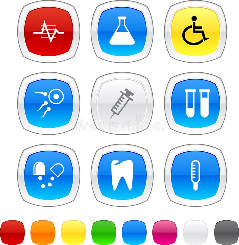 Medical icons. stock vector. Illustration of thermometer - 13086055