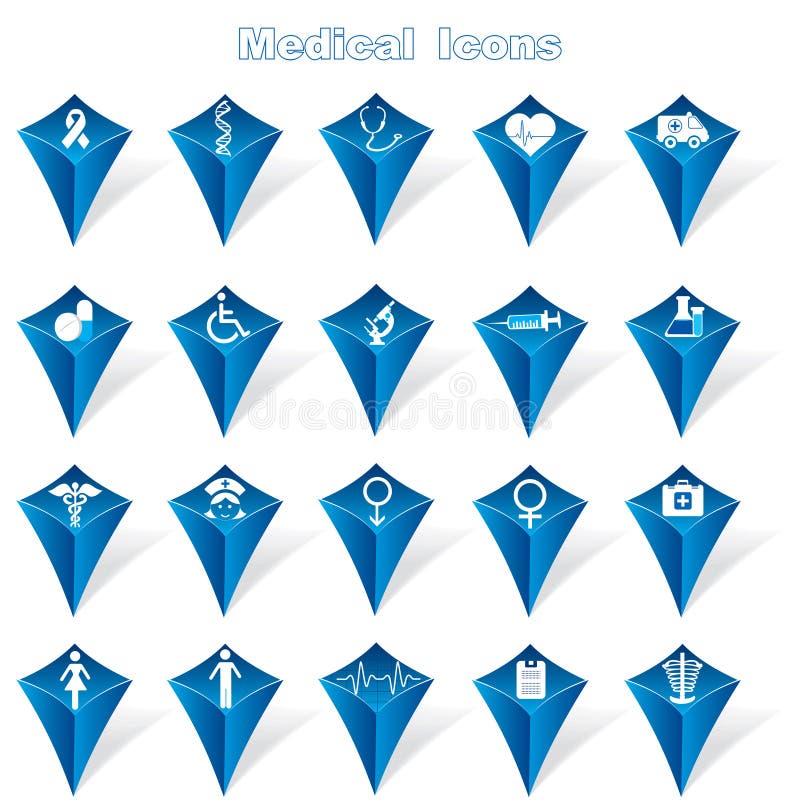 Medical Icons Make a Heart and Aids Shape Stock Vector - Illustration ...