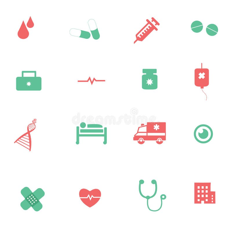 Medical icons stock vector. Illustration of hospital - 45681925