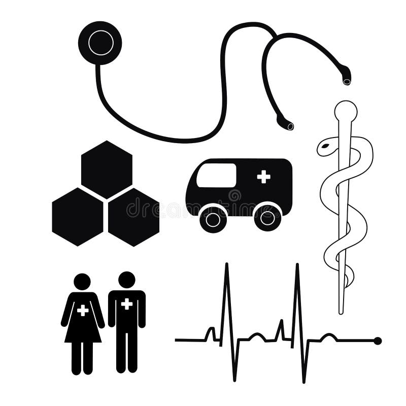 Medical icons stock vector. Illustration of clinic, painting - 31154187