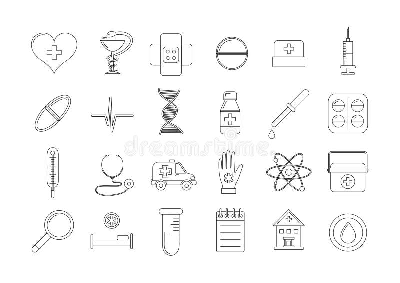 Medical icons set stock vector. Illustration of medical - 68796419