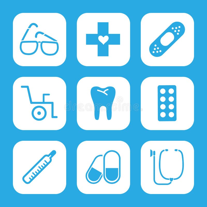Medical Icons Set Great for Any Use. Vector EPS10 Stock Illustration ...