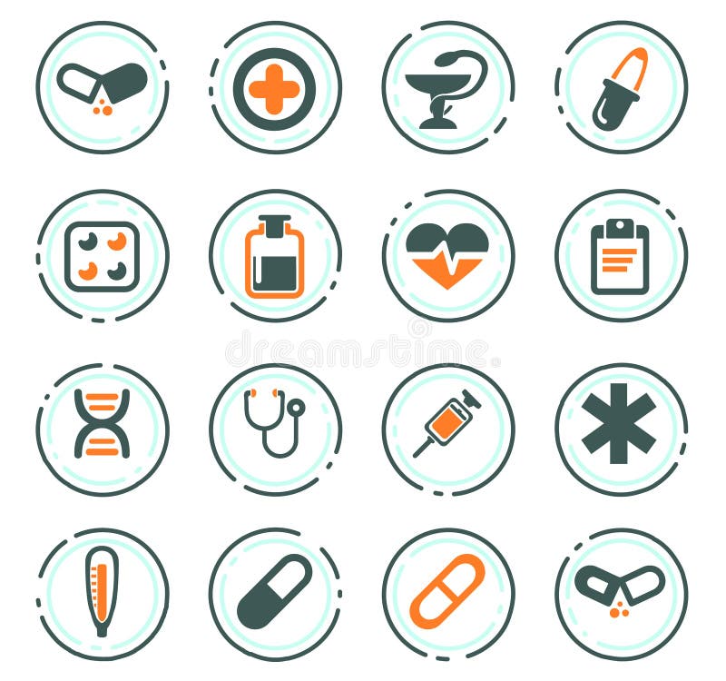 Medical icons set stock vector. Illustration of health - 155367008