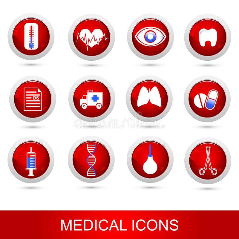 Medical icons set stock illustration. Illustration of capsule - 34182164
