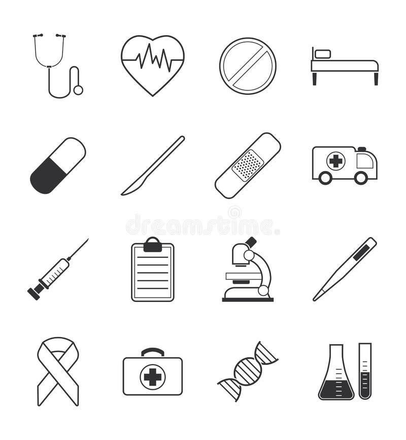 Basic - medical icons stock vector. Illustration of file - 19823022