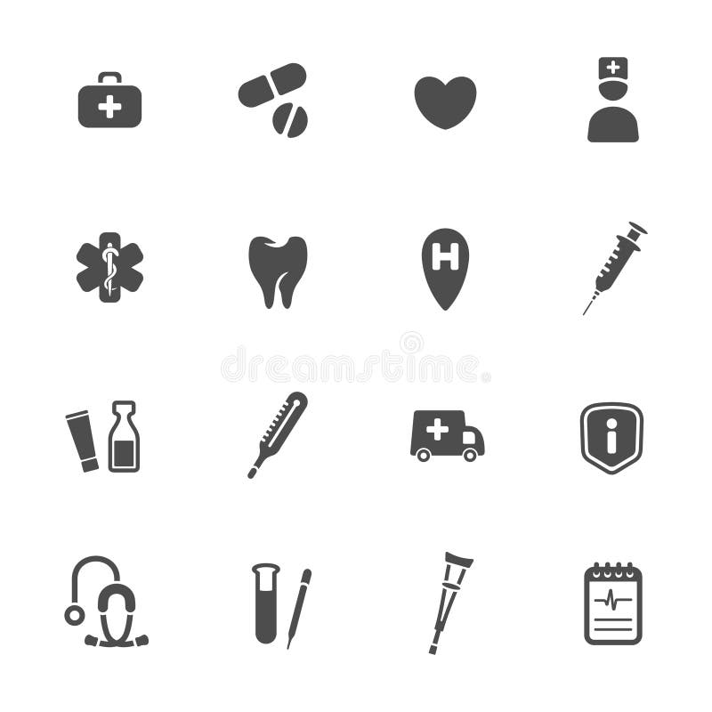 Basic - medical icons stock vector. Illustration of file - 19823022