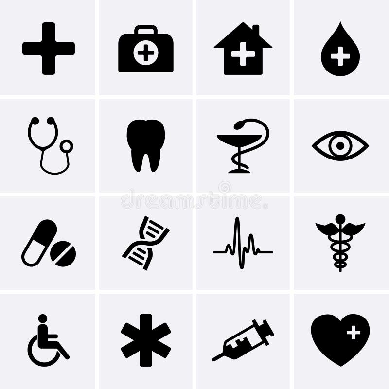 Basic - medical icons stock vector. Illustration of file - 19823022