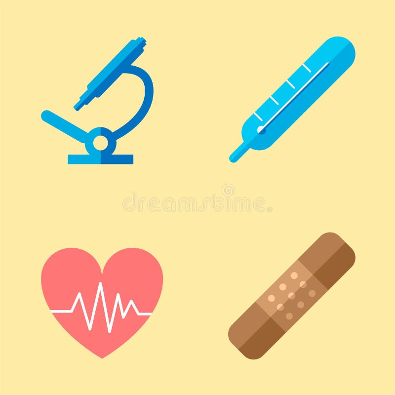 Microscope Heart Shape Concept Logo Vector. Stock Vector - Illustration ...