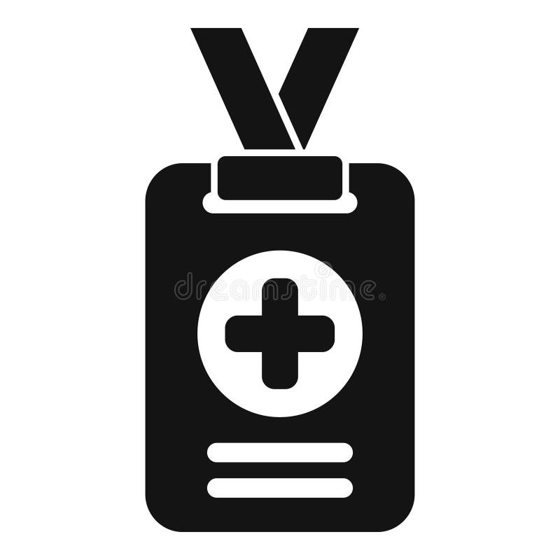 Medical Id Card Icon Simple Vector. Personal Identity Stock Vector ...