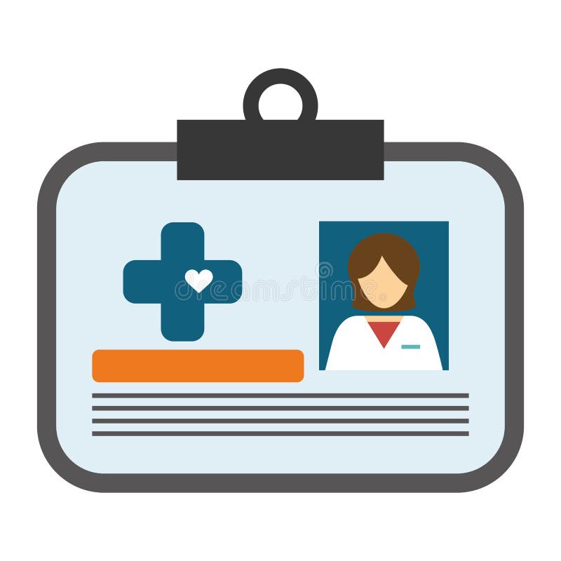 Medical id icon stock vector. Illustration of blue, human - 81872969