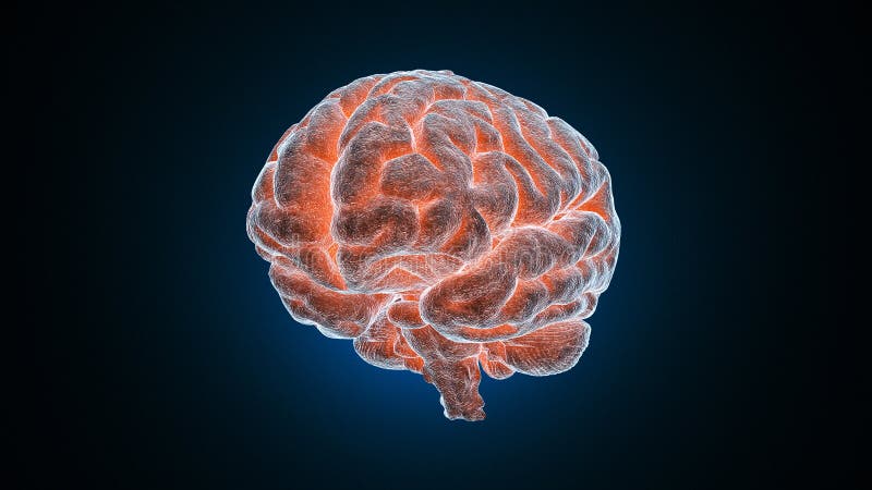 Medical Illustration of the Human Brain Stock Illustration ...