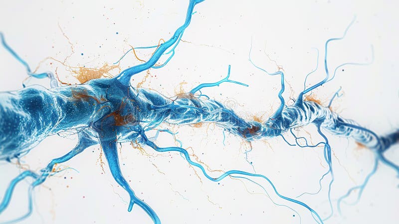 Demyelinated Neuron in Multiple Sclerosis Stock Illustration ...