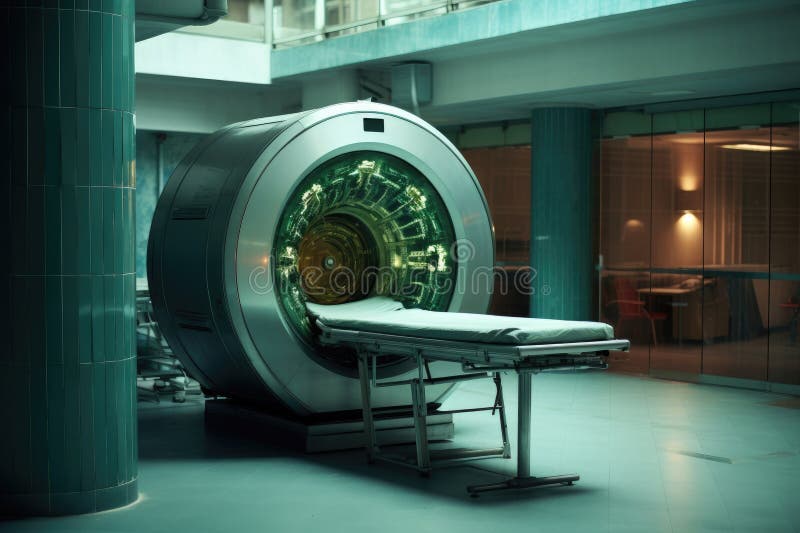 A Medical Imaging Machine in a Hospital, with a Bed Ready for a Patient ...