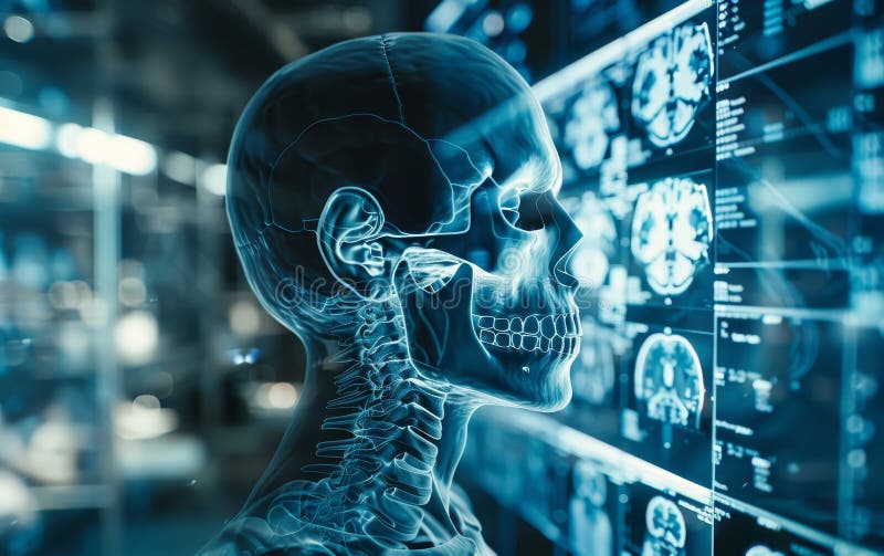 Medical Imaging Technology Hightech, Detailed Visuals Double Exposure ...