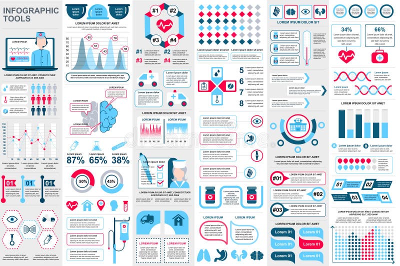 Medical Infographic Elements Data Visualization Vector Design Template ...