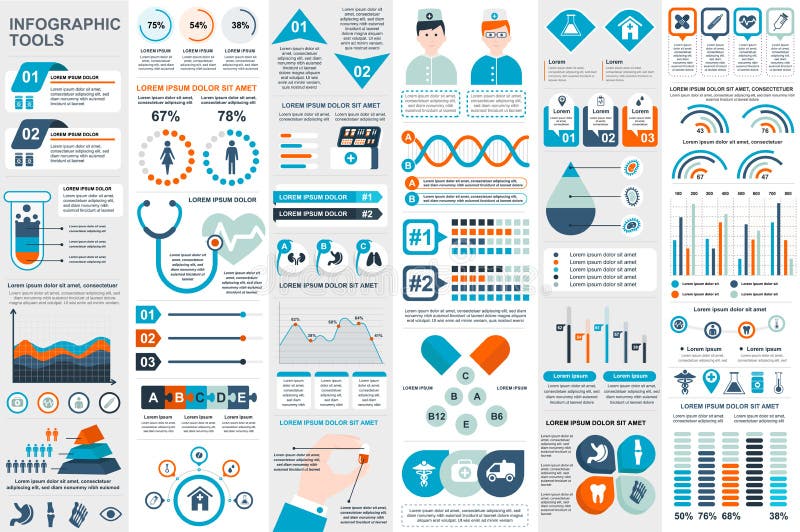 Medical Infographic Elements Data Visualization Vector Design Template ...