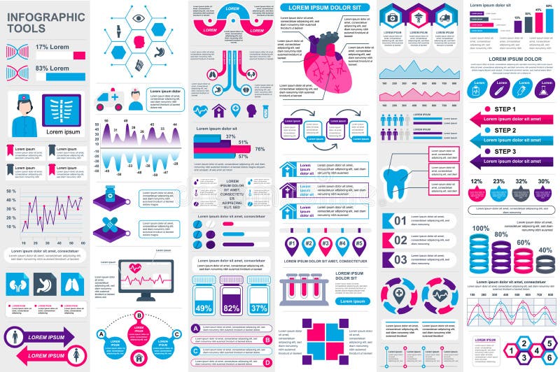 Medical Infographic Elements Data Visualization Vector Design Template ...