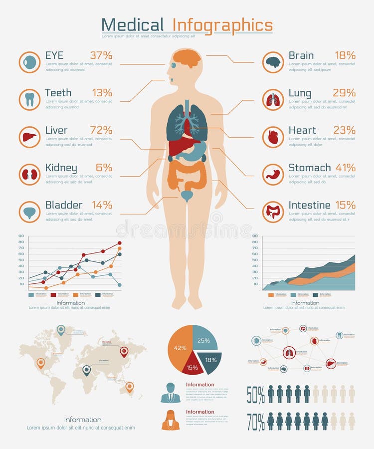 Medical infographics. stock vector. Illustration of blue - 24819689