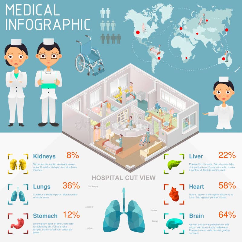 Medical Infographic stock vector. Illustration of design - 50509923