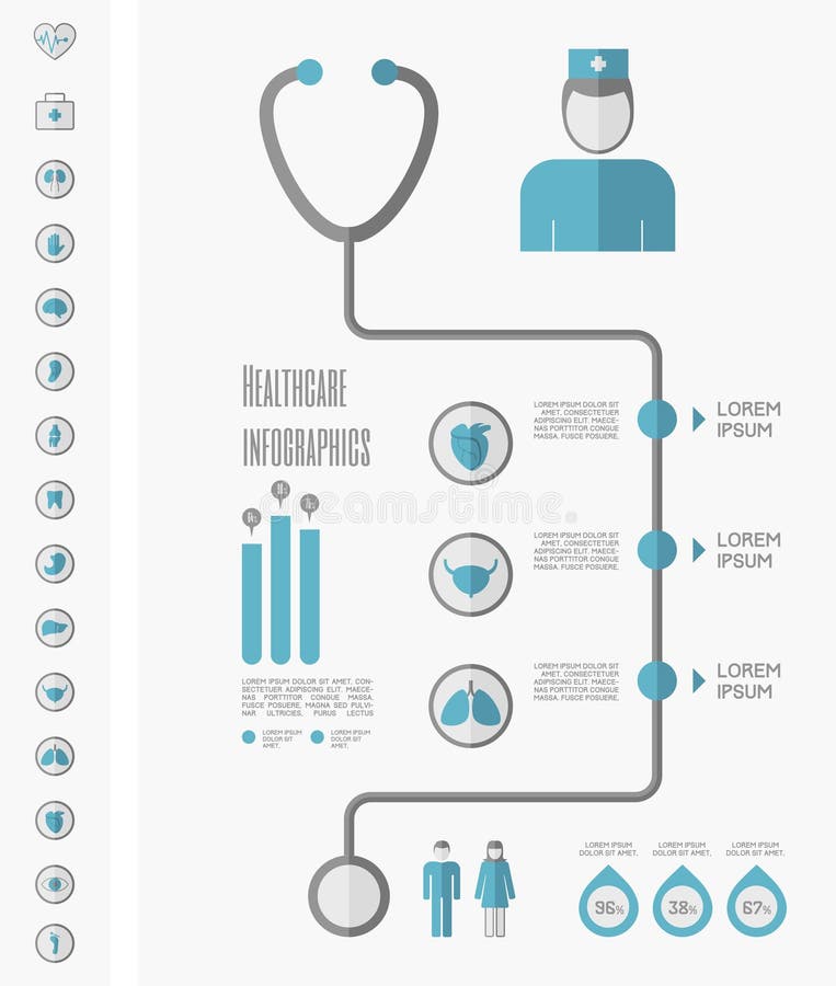 Medical Infographic Template. Stock Vector - Illustration of data ...
