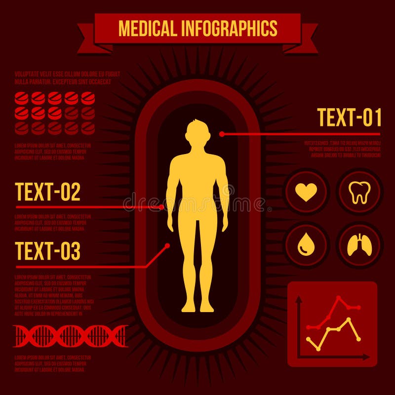 Medical Infographics stock vector. Illustration of biology - 42500538